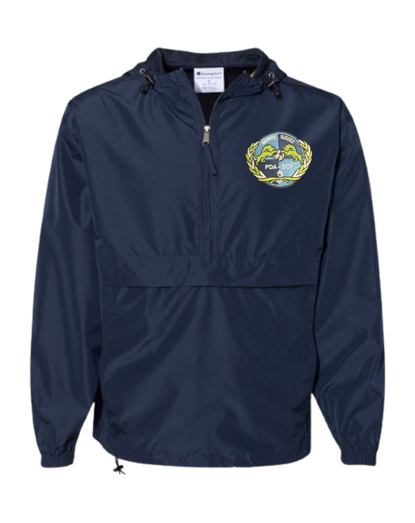 Champion Quarter Zip Packable Jacket-EMBROIDERED Left Chest PDA/SCP Lo ...