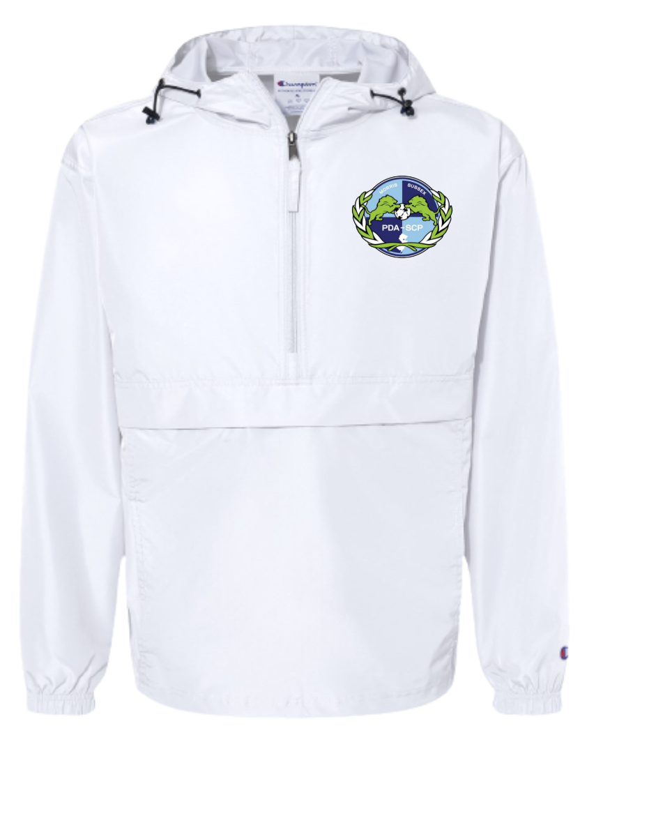 Champion Quarter Zip Packable Jacket-EMBROIDERED Left Chest PDA/SCP Lo ...