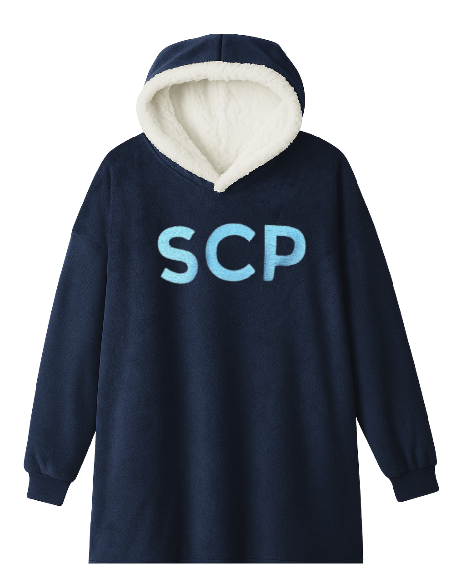 EMBROIDERED Oversized Sweatshirt Blanket - EMBROIDERED SCP Logo with O ...