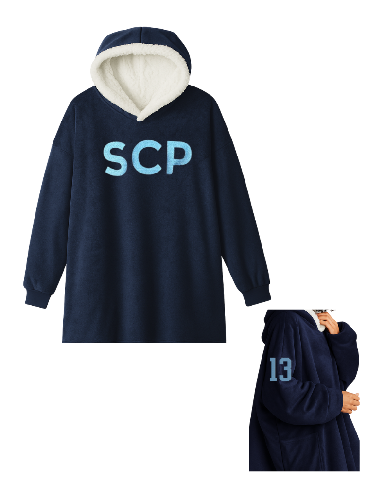 EMBROIDERED Oversized Sweatshirt Blanket - EMBROIDERED SCP Logo with O ...